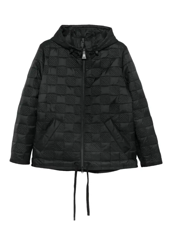 BETTY BARCLAY Quilted Hooded Jacket - Black