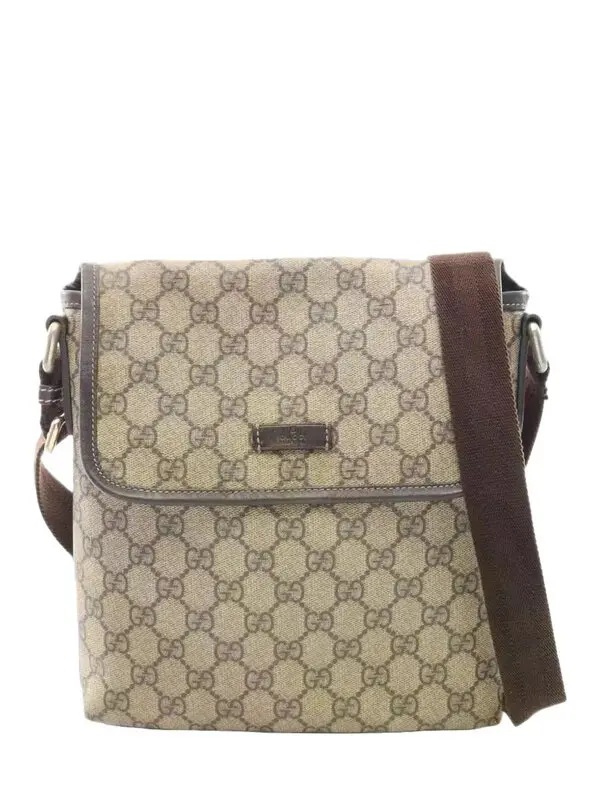 Gucci 2000s Gg Supreme Canvas Shoulder Bag - Neutrals