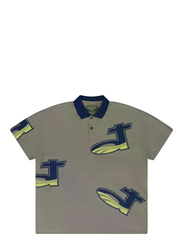 DENIM TEARS Short-sleeve Polo Shirt - Grey