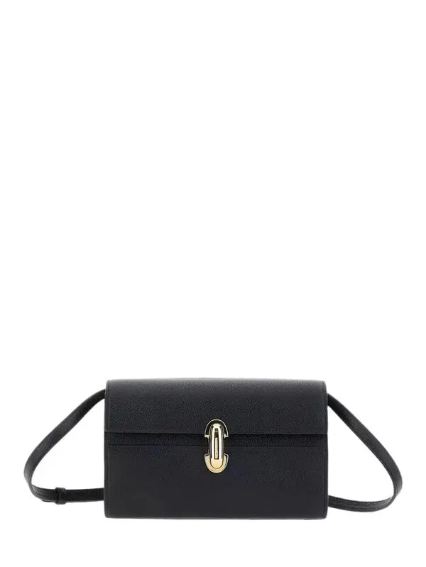 Savette Mini Symmetry Leather Crossbody Bag - Black