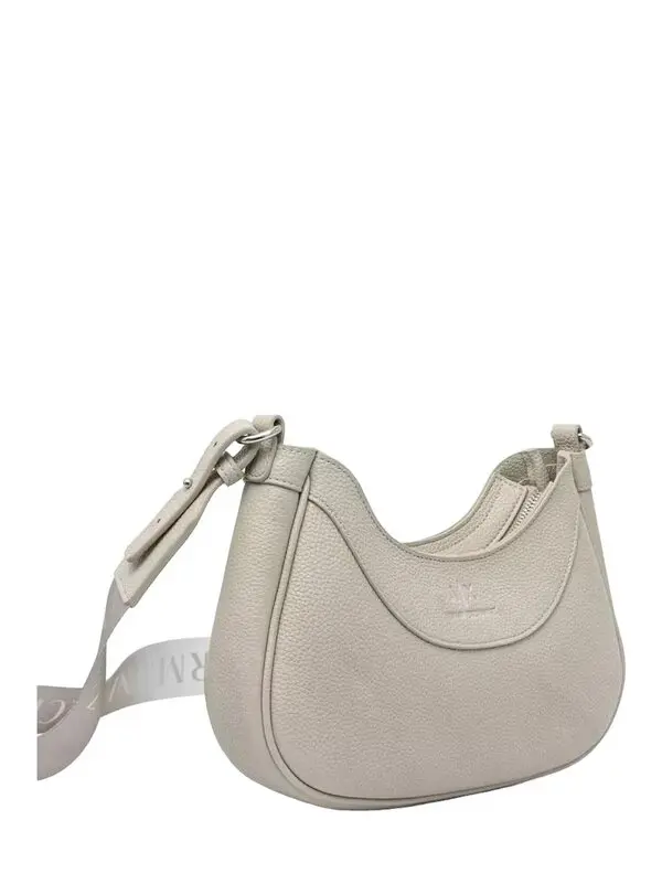 Armani Exchange Grained Crescent Crossbody Bag - Neutrals