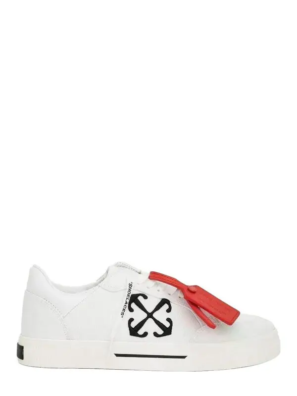 Off-White Embroidered Arrows Motif Lace-up Sneakers - White