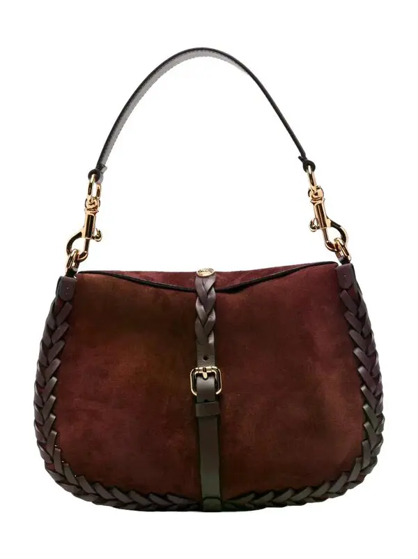Etro Braided Suede Cross Body Bag - Brown