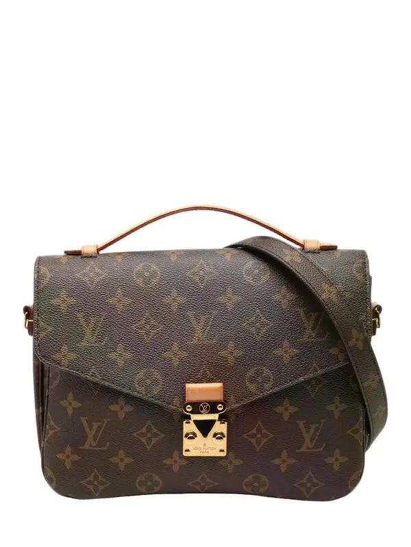 LOUIS VUITTON Monogram Pochette Metis Satchel - Brown
