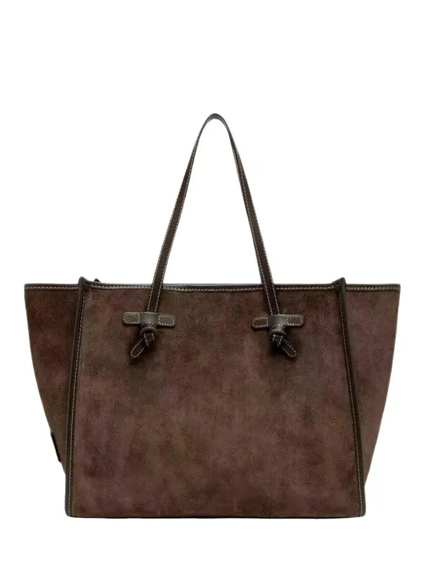 GIANNI CHIARINI Marcella Suede Tote Bag - Brown
