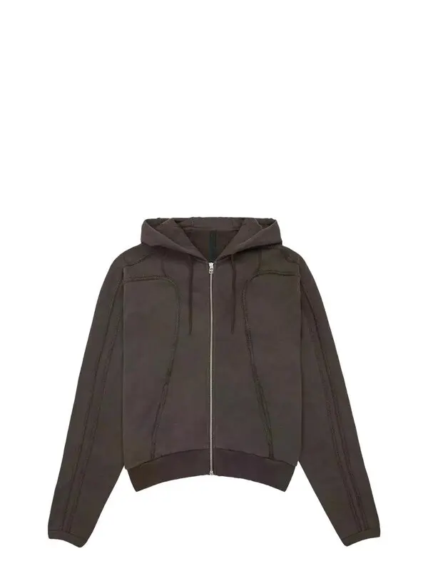 _J.L - A.L_ Plio Woven-trim Hoodie - Grey