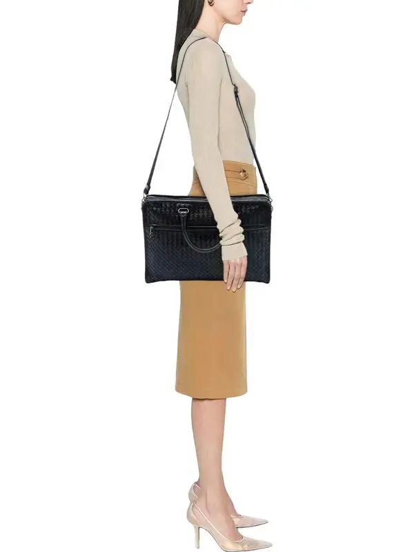 Bottega Veneta 2012-2026 Nappa Intrecciato Business Bag - Black