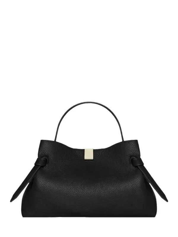 Yuzefi Gyoza Pebble-grain Leather Tote Bag - Black