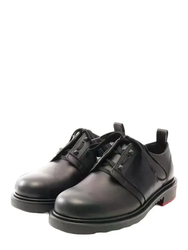 Valentino Garavani Rockstud Leather Derby Shoes - Black