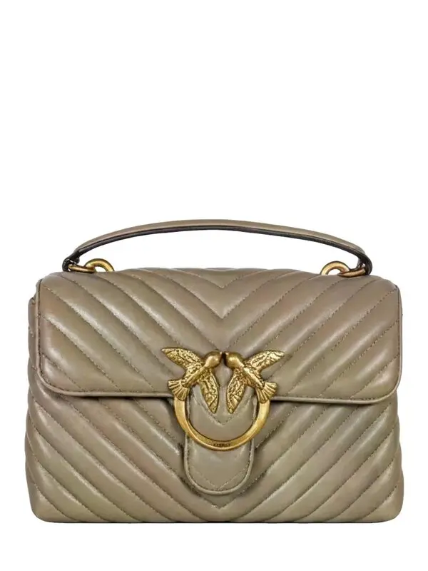 Pinko Love Lady Puff Chevron-quilted Shoulder Bag - Grey