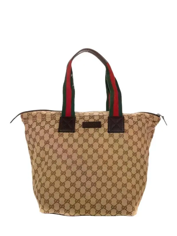 Gucci Gg Supreme Web Tote Bag - Neutrals