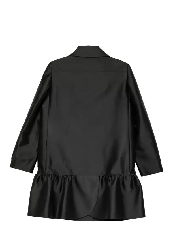 Dice Kayek Sequin-embellished Ruffled Coat - Black