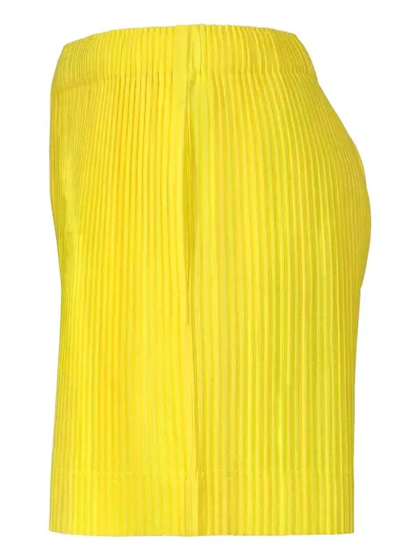 Issey Miyake Pleated Shorts - Yellow