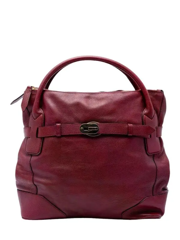 Burberry 2000-2017 Leather Bartow Satchel - Red