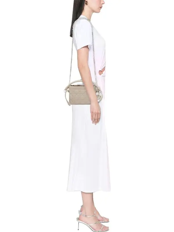 Dior 2023 Mini Lambskin Cannage Milly Drawstring Bag Satchel - Brown