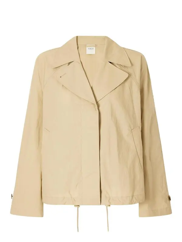 Varley Petra Cotton-poplin Jacket - Neutrals