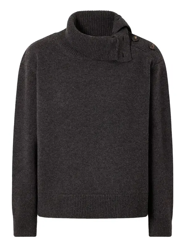 Veronica De Piante Cielo Wool And Cashmere-blend Sweater - Gray