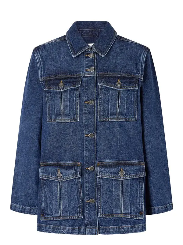 FRAME The Denim Utility Jacket - Blue