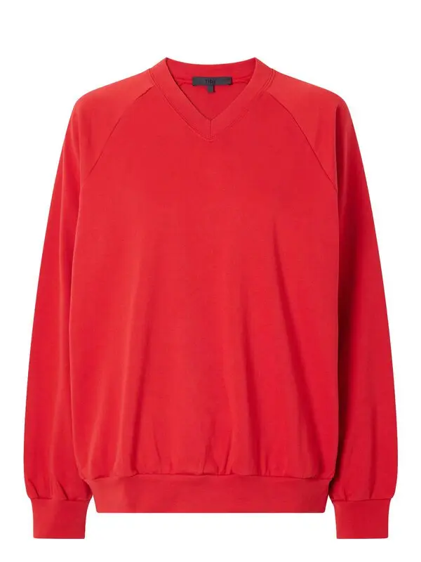 Tibi Perfect T Vintage Jersey Sweatshirt - Red
