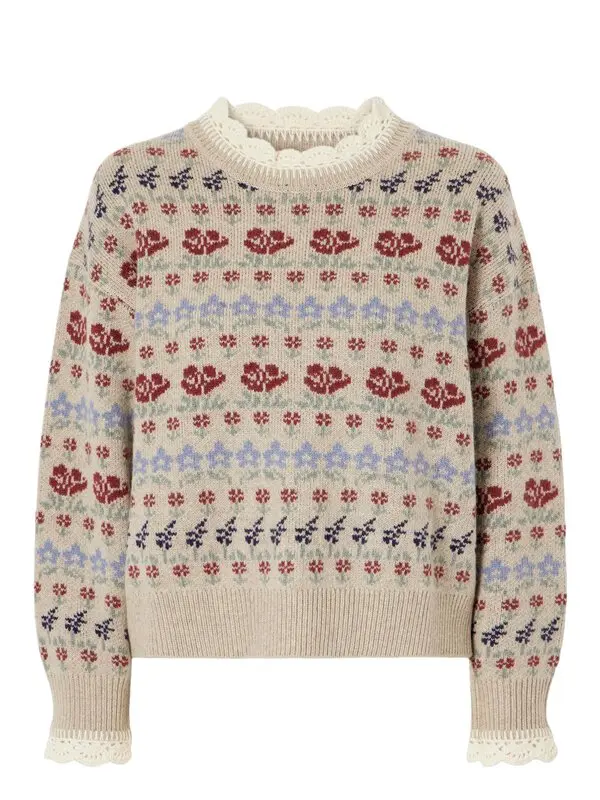 Sea Preston Floral Intarsia Wool-blend Sweater - Multi
