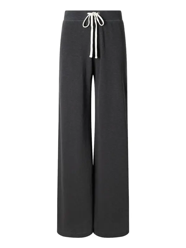 JAMES PERSE Wide-leg Cotton Track Pants - Gray