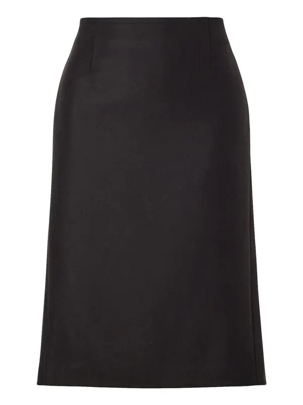 MAISON MARGIELA Wool-blend Felt Midi Skirt - Brown