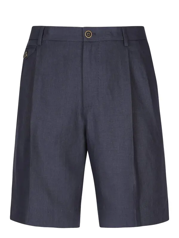Dolce & Gabbana Tailored Linen Shorts - Blue