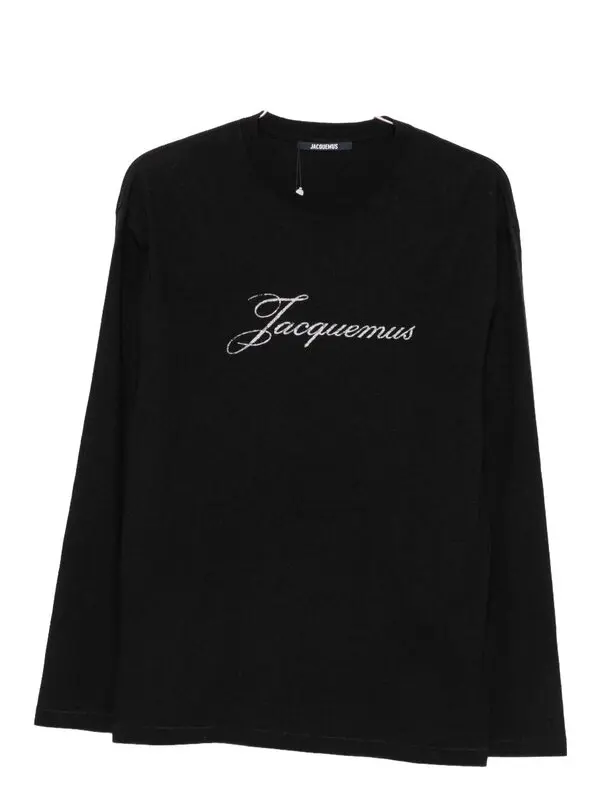 Jacquemus Logo Cotton T-shirt - Black