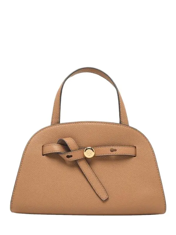 Tory Burch Romy Small Leather Boston Bag - Brown