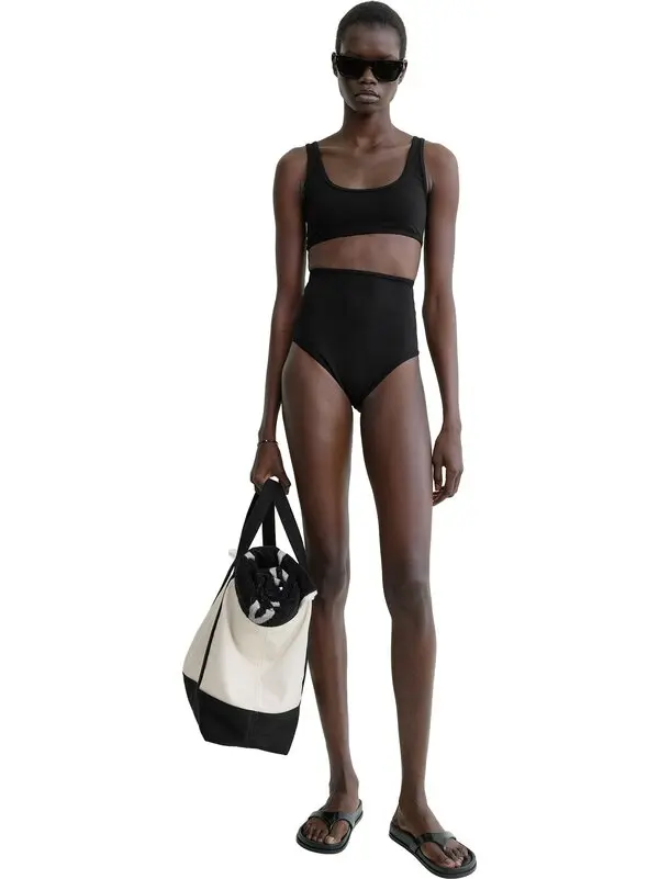 TOTEME U-neck Bikini Top - Black