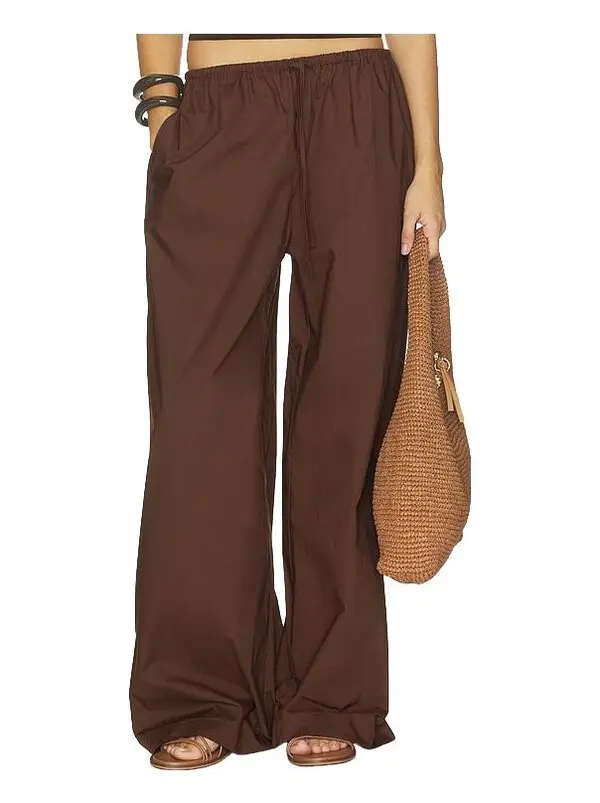 SRG Paloma Cotton Poplin Pants - Chocolate