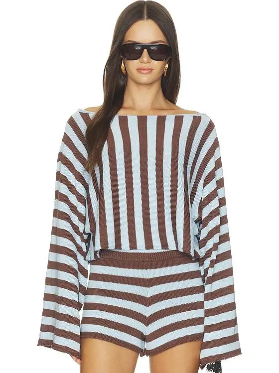 SRG Izabelle Striped Sweater - Brown