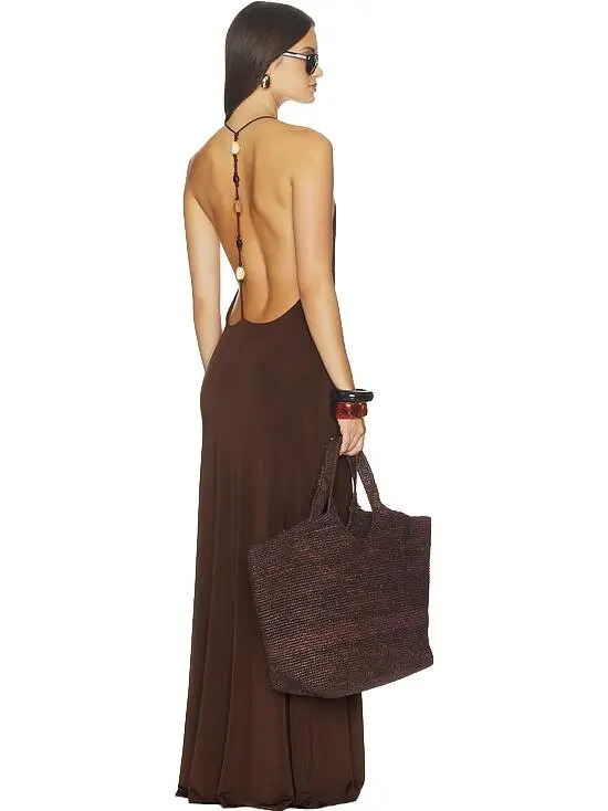SRG Thalia Maxi Dress In . Also - Chocolate