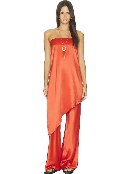 SRG Raven Strapless Asymmetrical Top - Orange