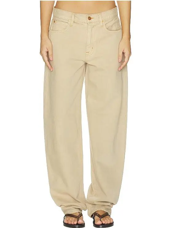 SLVRLAKE Ella Barrel Jeans - Tan