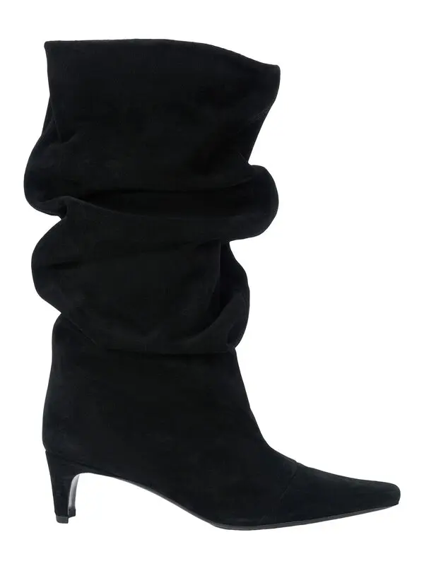 Staud Wally Slouched Leather Boots - Black