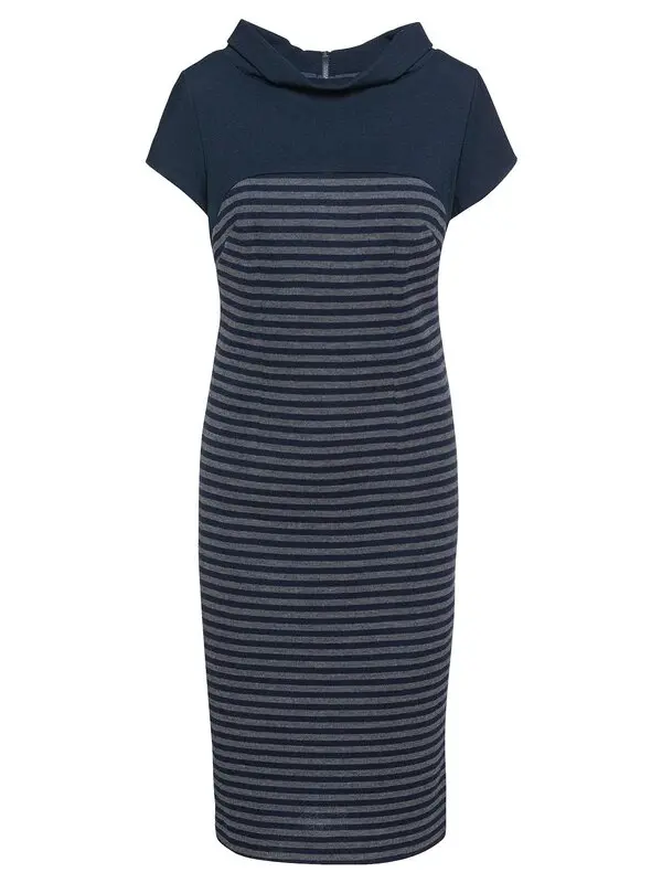 CONQUISTA Fitted Midi Dress - Blue