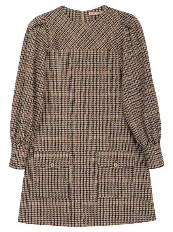 Dolores Promesas Margot Puffed Sleeve Dress - Grey