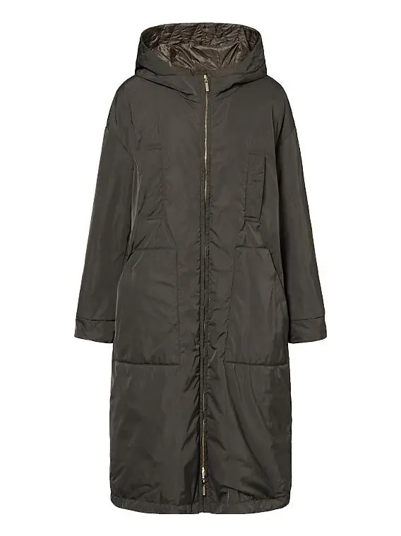 Max Mara Oversized Longline Parka Jacket - Kaki