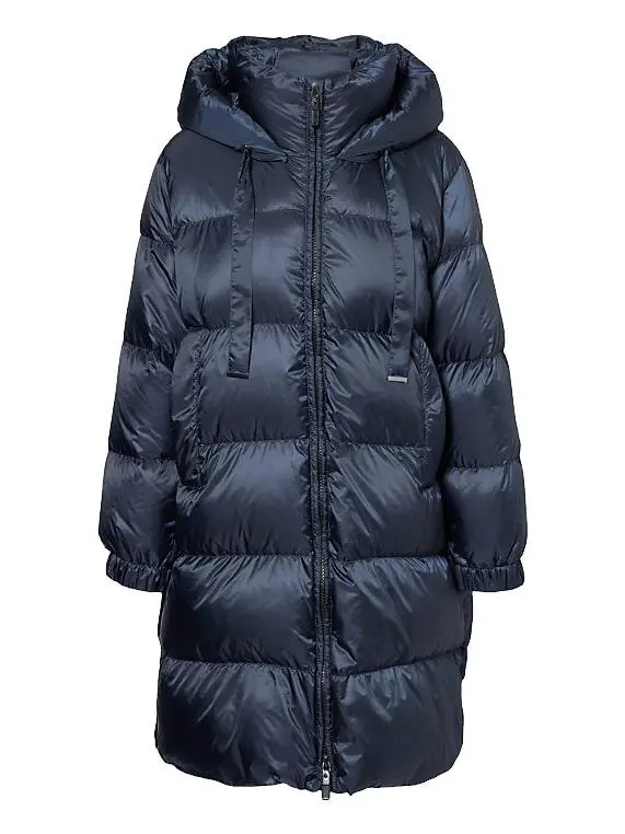 Max Mara Oversized Padded Long Shell Jacket - Midnightblue