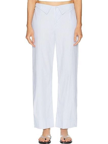 DEIJI STUDIOS Collar Point Pant - Mist Stripe