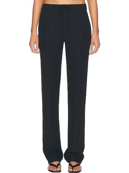 EAVES Brynn Polished Crepe Trouser - Black