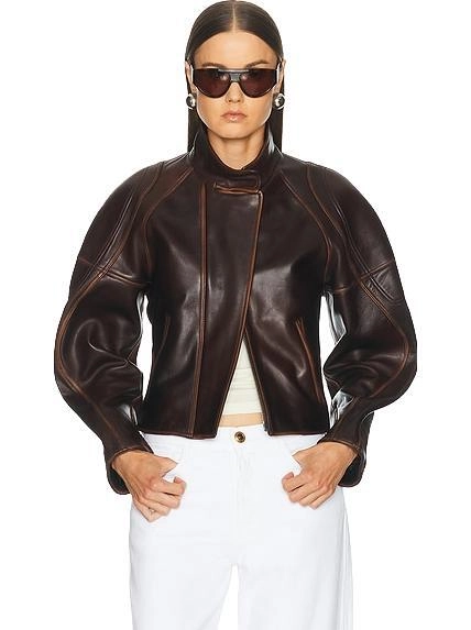 Helmut Lang Leather Jacket - Saddle