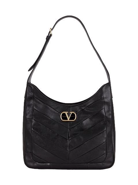 Valentino Garavani Loise Medium Hobo Bag - Nero