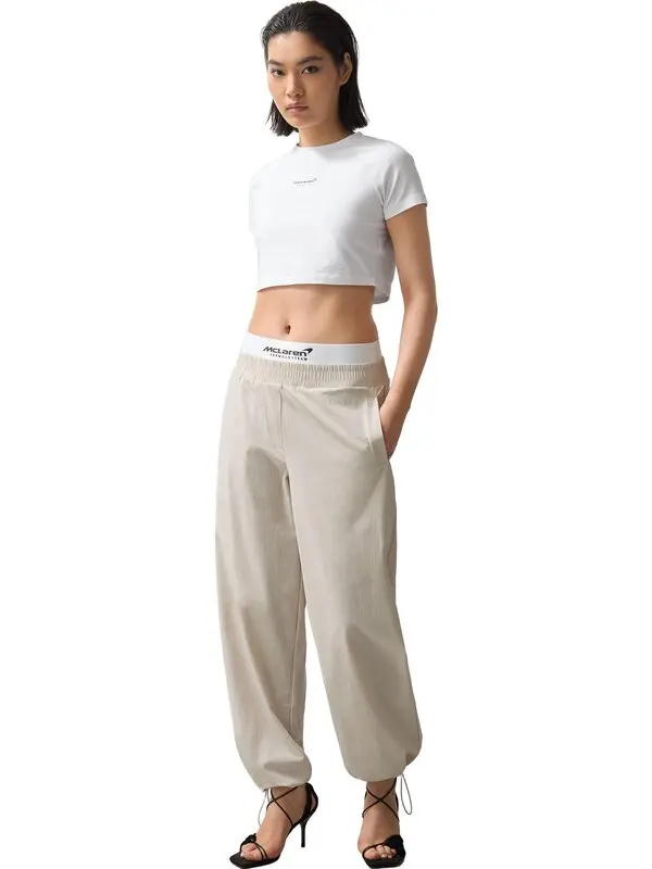 REISS Formula 1 Team Boxer-waist Trousers - Stone