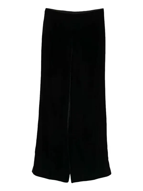 P.a.r.o.s.h Velvet Wide Leg Trousers - Black