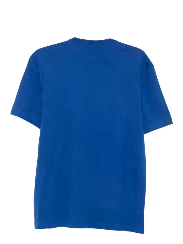 BLAUER. Graphic-print Crew-neck T-shirt - Blue