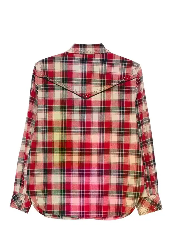 P.a.r.o.s.h Embellished Checked Shirt - Red