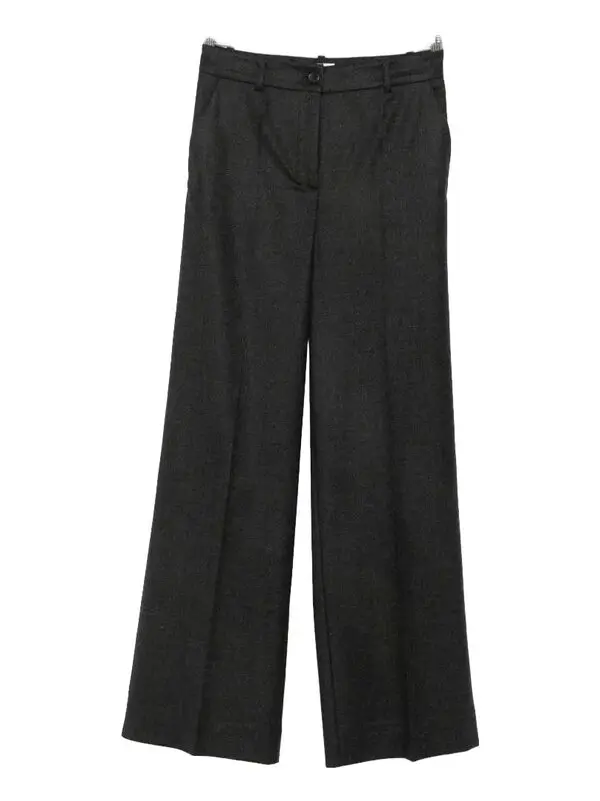 P.a.r.o.s.h Pressed Crease Wide Leg Trousers - Grey