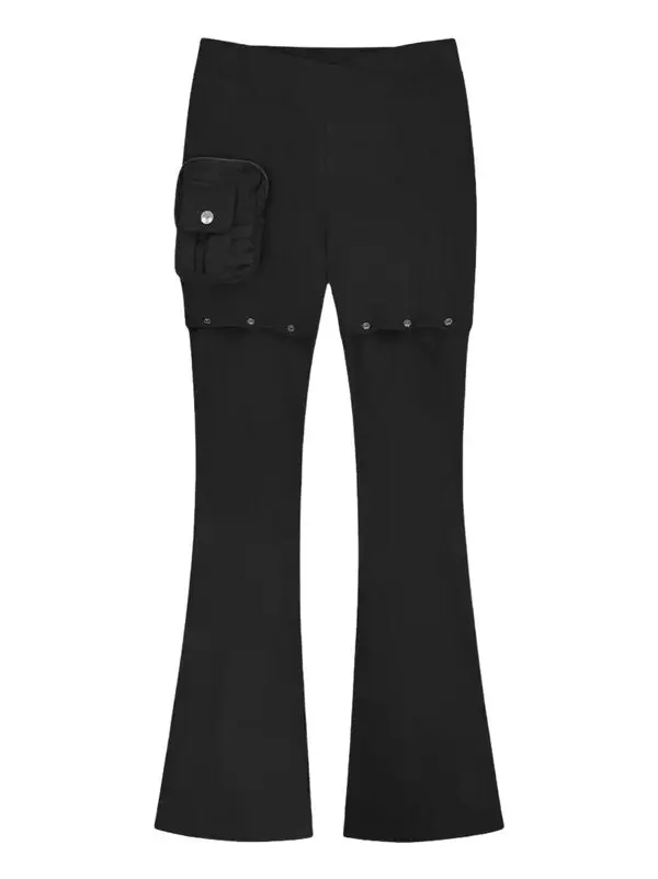 NACHE Detachable Cargo Flared Trousers - Black